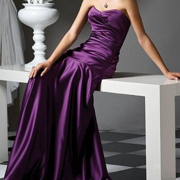 Dessy Collection | Dresses | Dessy Collection Full Length Burgundy ...